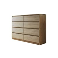 Commode 6 tiroirs effet bois foncé H75 | Maisons du Monde