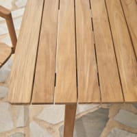 Gartenbank aus recyceltes massivem Teak in Baumstamm-Optik Luiana ...