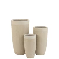 Pot à fleurs métal crème ø44x53cm Karuna | Maisons du Monde