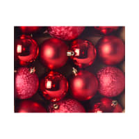 lot de 20 boules de noël rouges - 4cm | Maisons du Monde