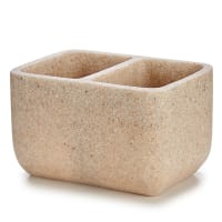 Porte brosse à dents en grès beige Mono | Maisons du Monde