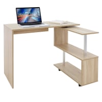 Scrivania per computer con libreria color legno Homcom | Maisons du Monde