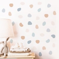 Stickers muraux en vinyle cailloux marron et beige Pebbles | Maisons du ...