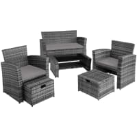 3 piezas conjunto ratán, mesa, caja, natural 128,5x66x63,5cm | Maisons ...