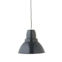 Lámpara de techo Sam negra con asa efecto madera Ø39 cm E27 | Maisons ...