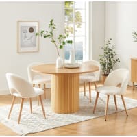 Table à manger ovale effet pierre Richmond decoration | Maisons du Monde
