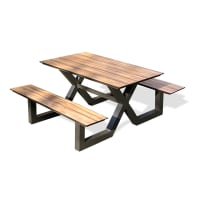 Table de jardin en aluminium et plateau HPL Vancouver | Maisons du Monde