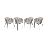 Set di 4 sedie con braccioli color bianco Blanes | Maisons du Monde