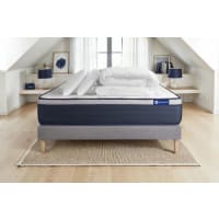 Matelas ressort sommier kit lattes flexibles tête capitonnée 180x200 ...