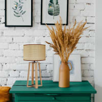 Lámpara de mesa de madera marrón Ellorin | Maisons du Monde