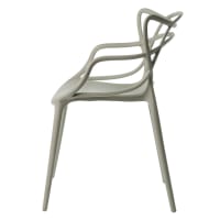 Chaise en polypropylène vert avec accoudoirs Layla | Maisons du Monde