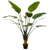 Plante artificielle intérieure terreau floqué vert Homcom | Maisons du ...