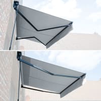 Tenda da sole avvolgibile tessuto e acciaio bianco 200x150 cm | Maisons ...