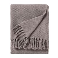 Plaid en flannelle tissé jacquard noir 230x150 Holata | Maisons du Monde