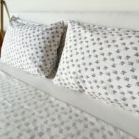 Set di lenzuola 100% cotone a quadretti vichy 135x200 + (2)50x75 cm ...