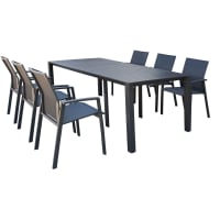 Set da pranzo da giardino da 8 posti - Grigio antracite Kelia | Maisons ...