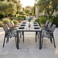 Set da pranzo da giardino da 8 posti - Grigio antracite Kelia | Maisons ...