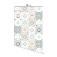 Selbstklebende Vinyltapete mit Lissabon-Motiven, ecru 50x300 cm Lisbona ...