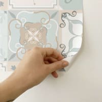 Selbstklebende Vinyltapete mit Lissabon-Motiven, ecru 50x300 cm Lisbona ...