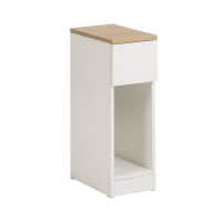 Comodino con 2 cassetti 20 cm larghezza tavolino 20x35x60 cm nero ...
