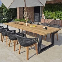 Table … manger de jardin 300x100 en teck recycl‚ naturel Kally ...