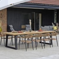 Table … manger de jardin 300x100 en teck recycl‚ naturel Kally ...
