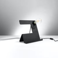 Lampe de table en acier noir et blanc | Maisons du Monde