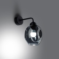 Applique murale double E27 métal noir H20 cm Twin | Maisons du Monde