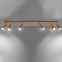Plafonnier Acier Bois/Blanc GU10 4 Verdo Verdo | Maisons du Monde