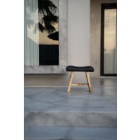 Taburete de madera y polipiel | Maisons du Monde