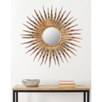 Lot de 3 miroirs en métal coloris doré | Maisons du Monde