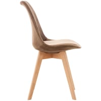 Silla con asiento en Terciopelo Gris claro LINARES | Maisons du Monde