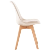 Silla con asiento en Terciopelo Gris claro LINARES | Maisons du Monde