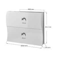 Scarpiera legno nobilitato bianco ante stampa doghe chiaro 87x90x27 cm ...