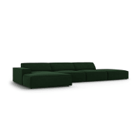 5-Sitzer Ecksofa links aus Samt, leichtes beige Jodie | Maisons du Monde