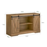 Aparador de cocina 120x40x76 cm marrón rústico | Maisons du Monde
