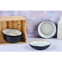 Piatto fondo (x6) in arenaria indaco Feeling indigo | Maisons du Monde