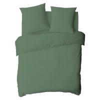 Drap housse grand bonnet 2 personnes uni coton 160x200 cm Vert Prestige ...