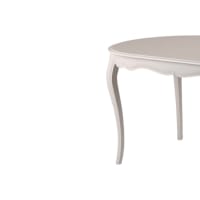 Table ovale en chêne 1 rallonge 6/8 couverts blanc Amboise | Maisons du ...
