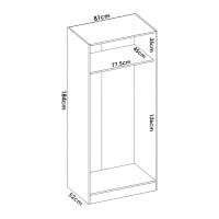 Armadio multiuso 2 ante effetto legno bianco 78x50 cm Catherine ...