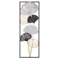Pannello decorativo 3D in metallo nero con cornice cm 27x2,5x70 Divaker ...