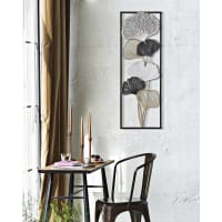 Pannello decorativo 3D in metallo nero con cornice cm 27x2,5x70 Divaker ...