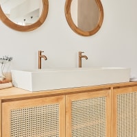 Vasque tambour en béton beige Melia | Maisons du Monde