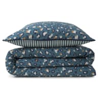 Parure de lit 2 personnes imprimé léopard réversible rayé 260x240cm ...