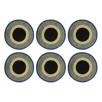 Lot de 6 sets de table terracotta en jonc de mer 38cm Luna | Maisons du ...