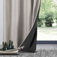 Rideau thermique aspect velours 140x260cm Noir GALENA | Maisons du Monde