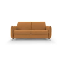 Divano letto con contenitore in noce 4 posti velluto topo Gabriel ...