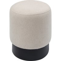 Runder Hocker aus Boucle Stoff mit Metallbeinen, 40x40cm Albane ...
