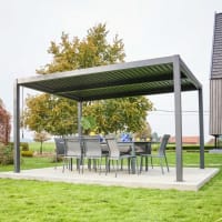 Store double extensible, mécanisme auto, acier, noir 600x9x200cm ...