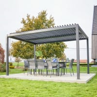 Store double extensible, mécanisme auto, acier, noir 600x9x200cm ...